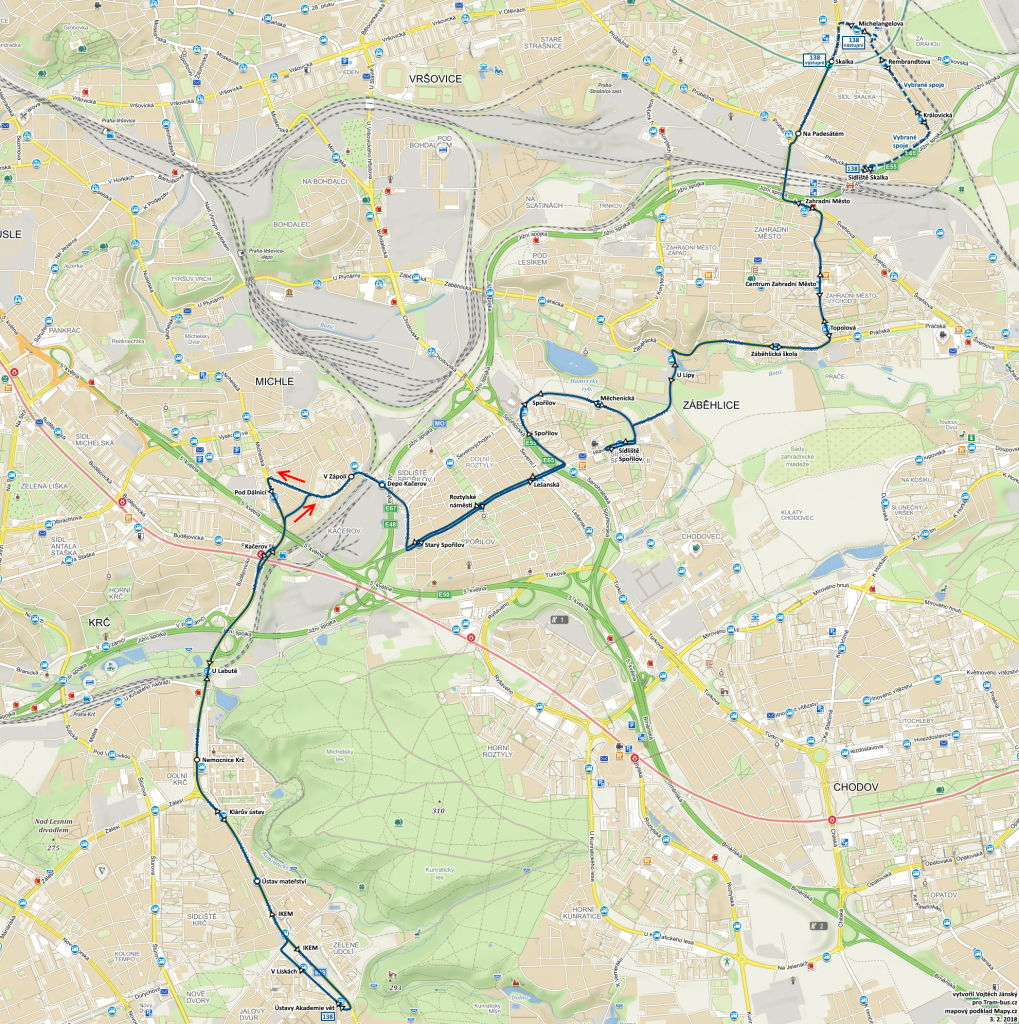 Linka 138 – TRAM-BUS.cz
