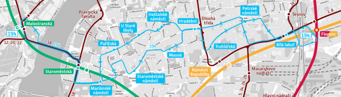 Linka 194 - TRAM-BUS.cz