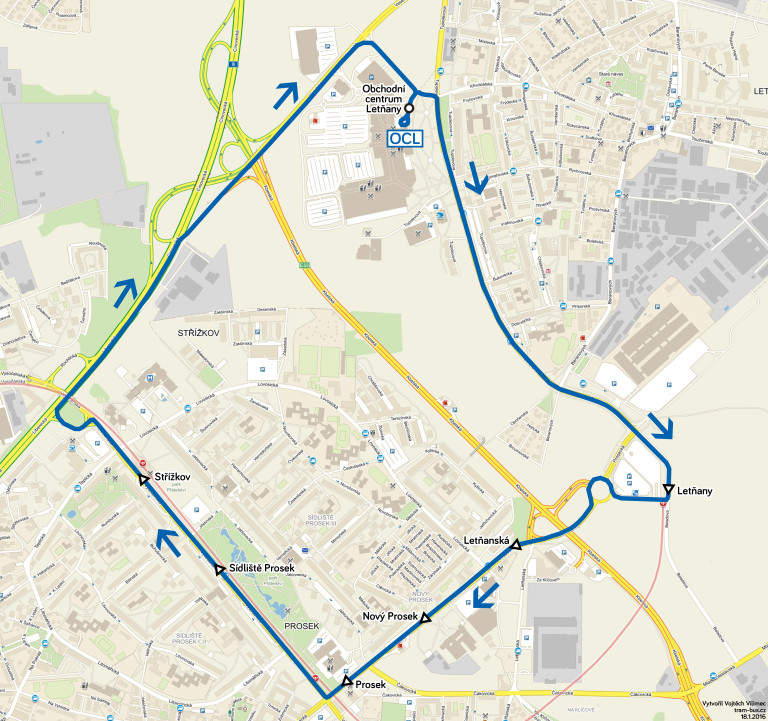 Linka OCL – Tram-bus.cz